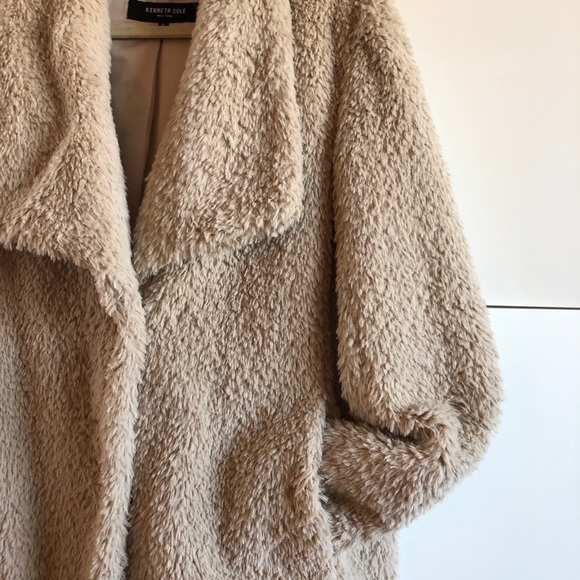 Kenneth Cole | Jackets & Coats | Kenneth Cole Fuzzy Fur Coat | Poshmark